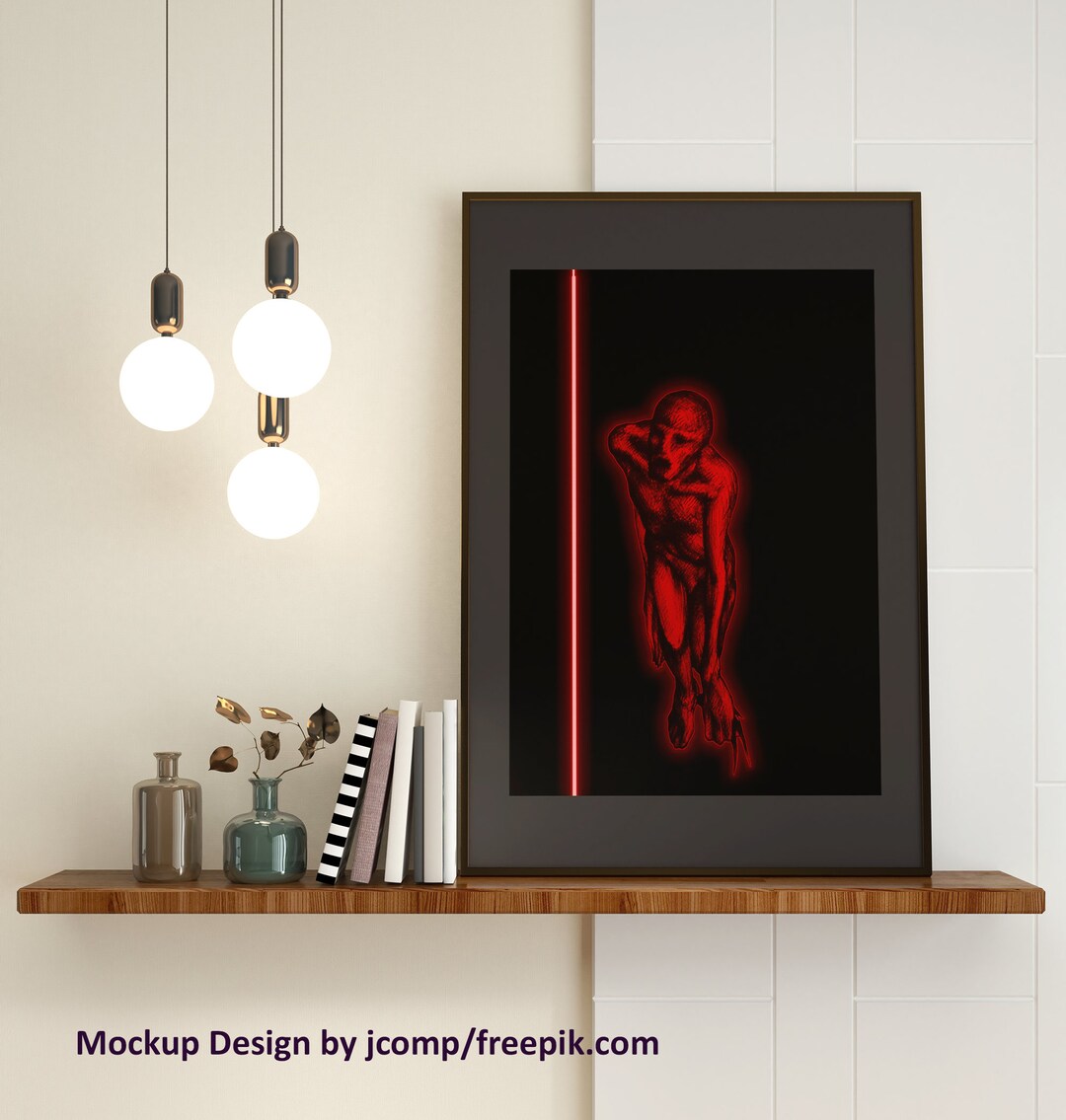 Homo Neon Red, Neon Lights Poster, Digital Poster, Printable Poster ...