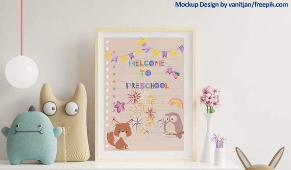 Welcome to Preschool Poster Printable Preschool Teacher - Etsy