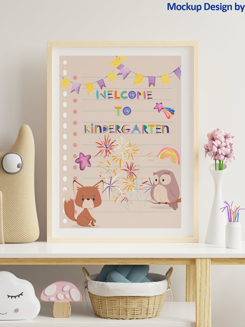 Welcome to Kindergarten Poster Printable Kindergarten Teacher - Etsy