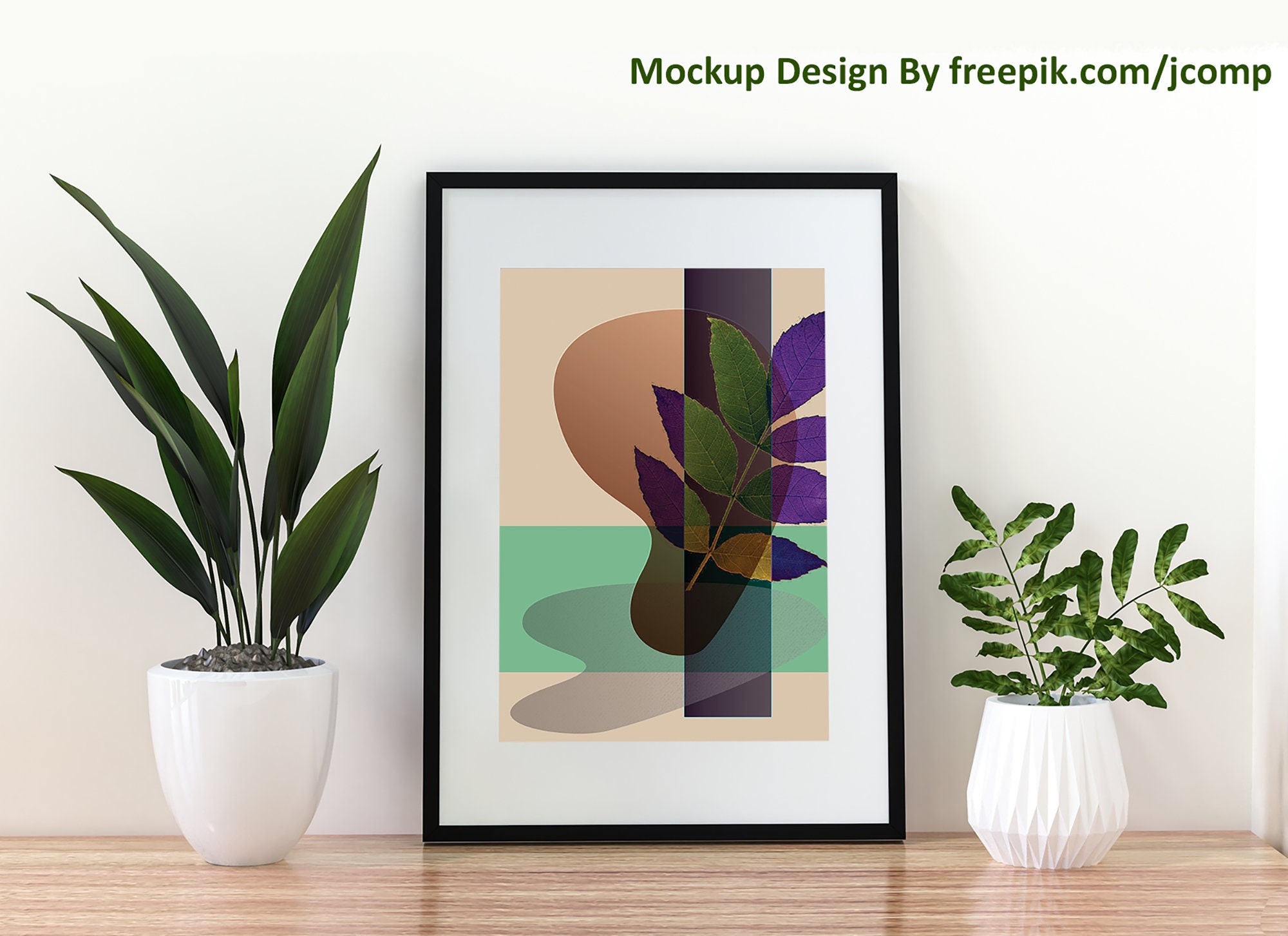 Printable Abstract Leaf Set of Three, Triptych, Digital Poster, Instant ...