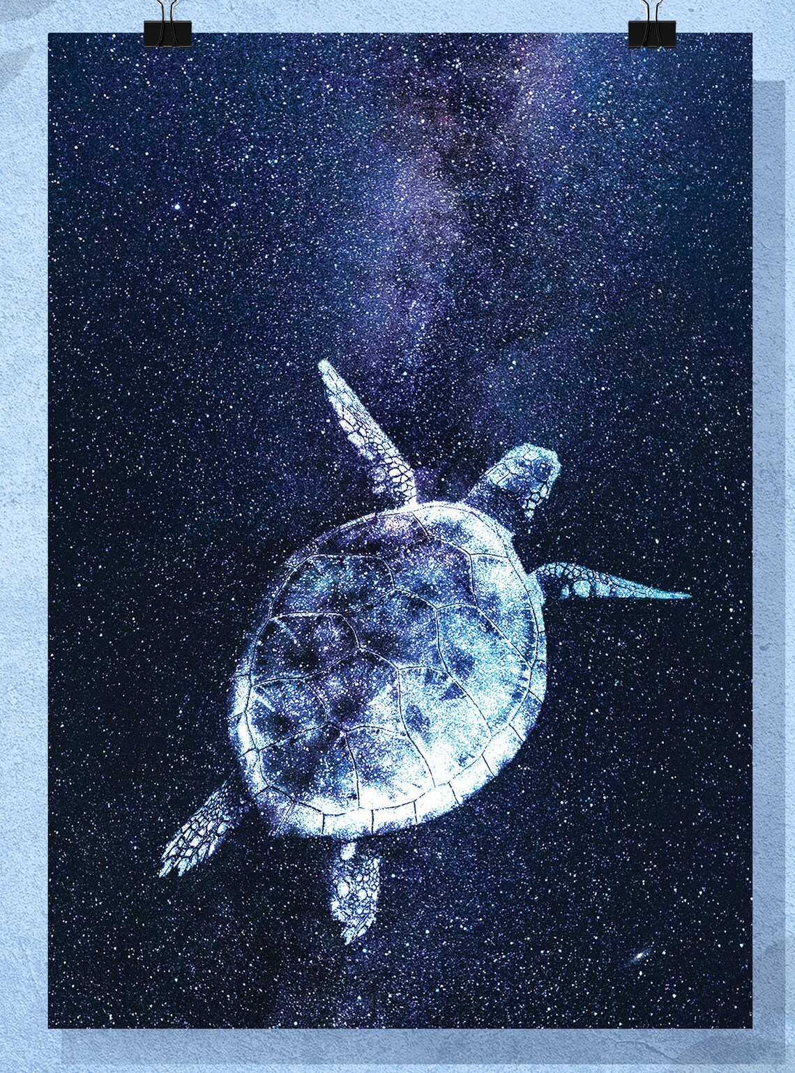 Cosmic Turtle Printable Poster Turtle Space Stars Digital - Etsy