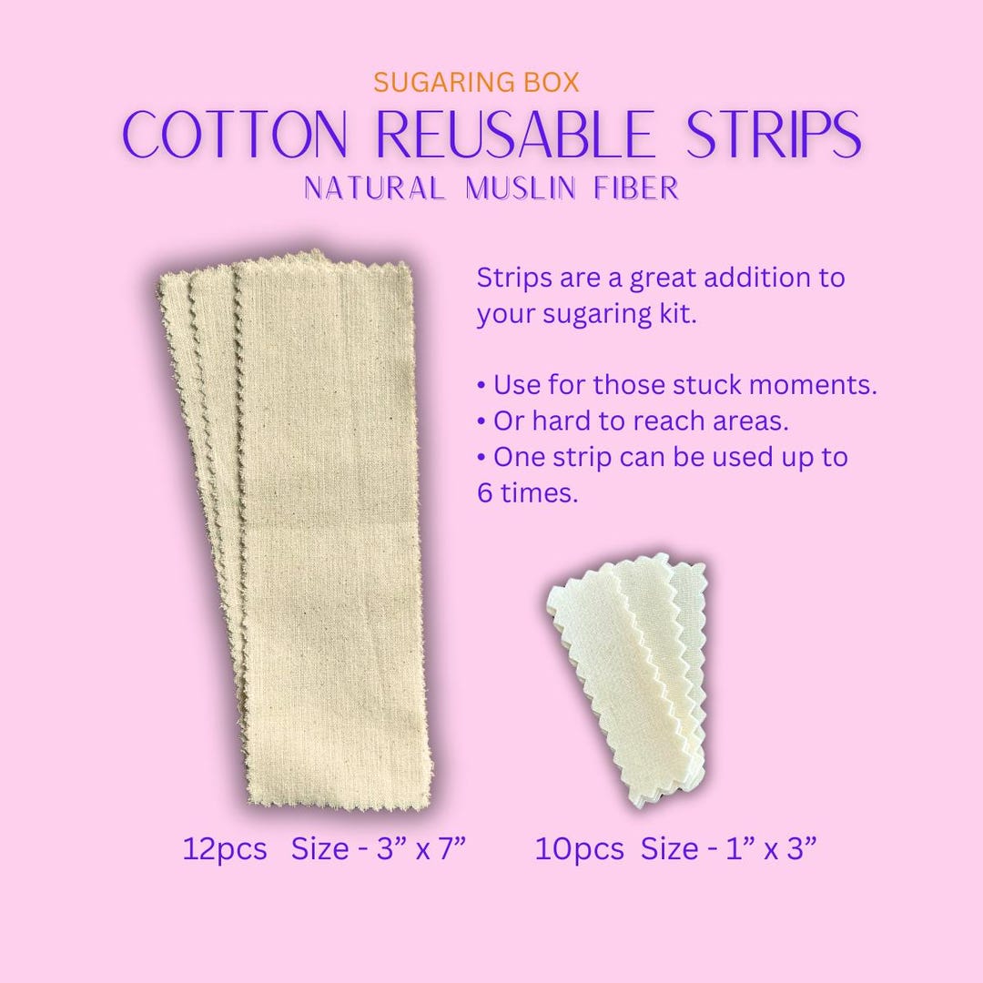 Reusable Cotton Sugaring Strips for Body & Face - Etsy