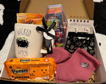 Boo Basket, Halloween Gift Box, Spooky Basket for Adults, Halloween ...