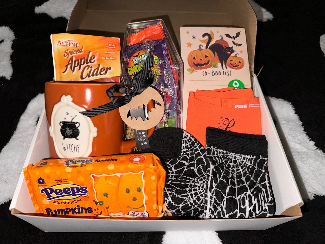 Boo Basket, Halloween Gift Box, Spooky Basket for Adults, Halloween ...