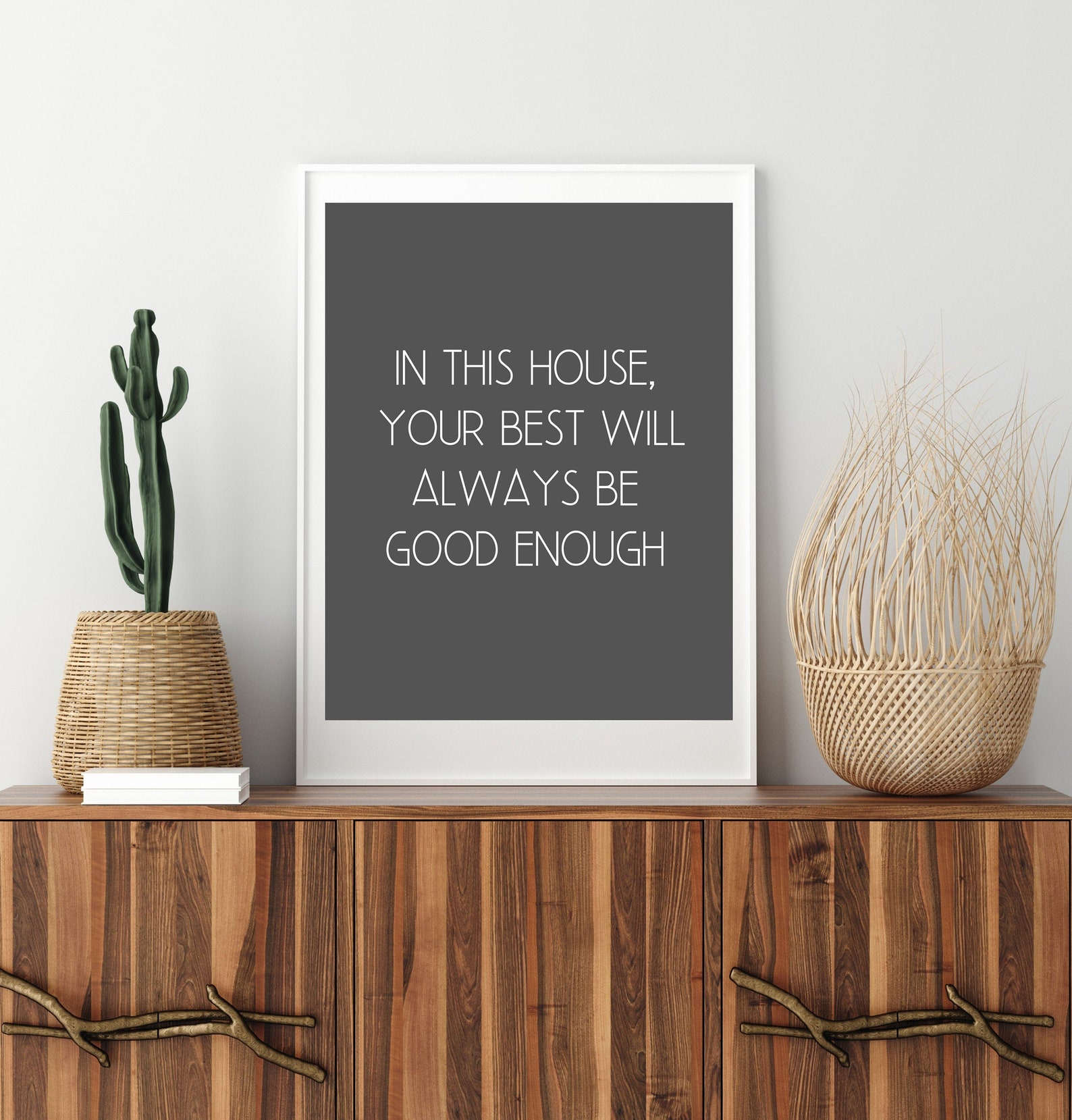In This House Your Best is Good Enough Wall Art Print - Etsy
