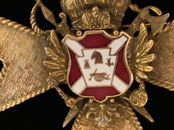 Vintage Coro Craft signed 1950's antique gold tone ro… - Gem