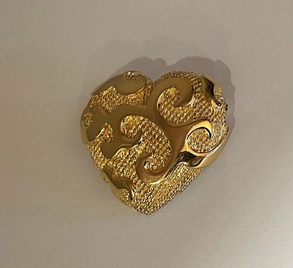 Vintage Yves Saint Laurent YSL marked shiny gold tone… - Gem