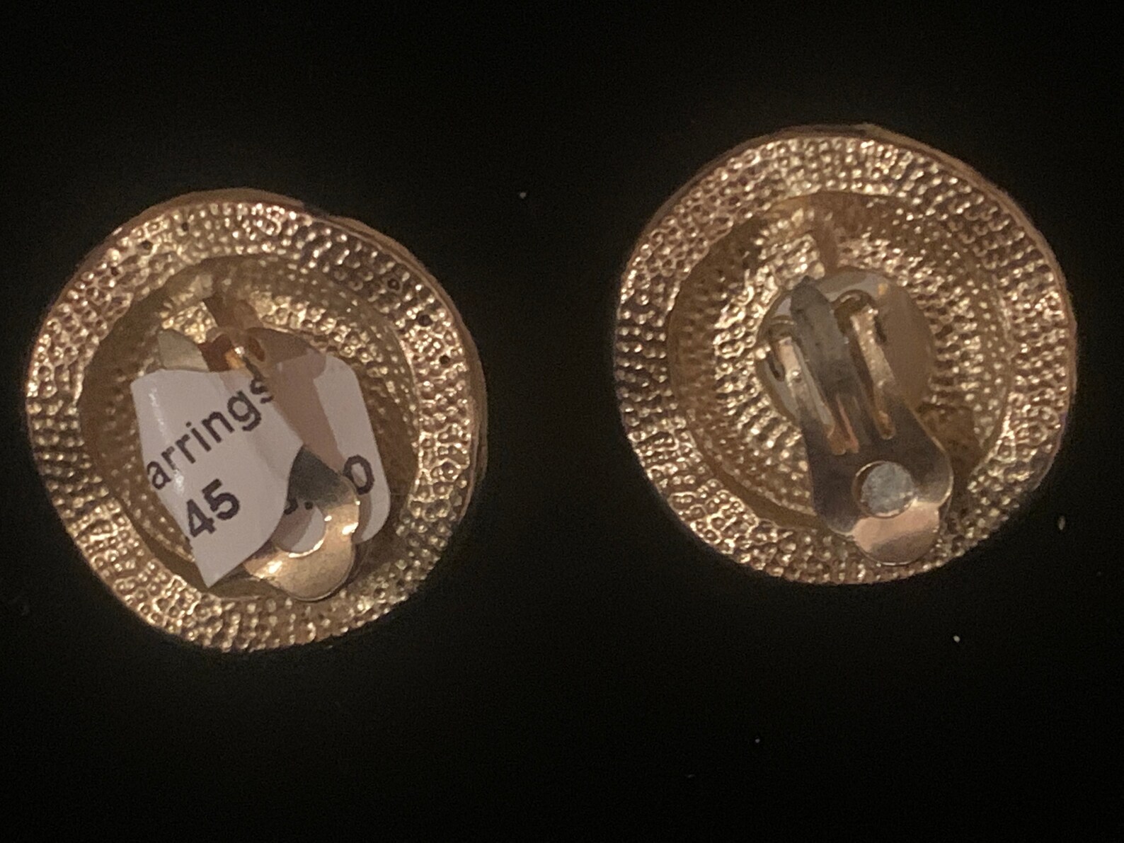 Vintage Gold Clip on Earring With Faux Pearl in the Center - Etsy