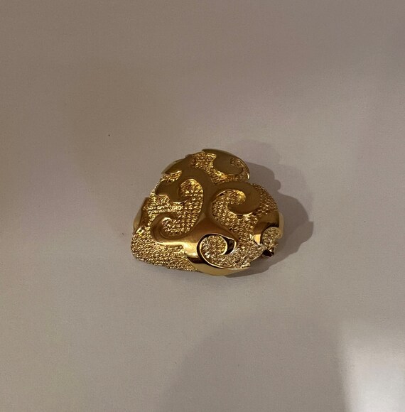 Vintage Yves Saint Laurent YSL marked shiny gold tone… - Gem