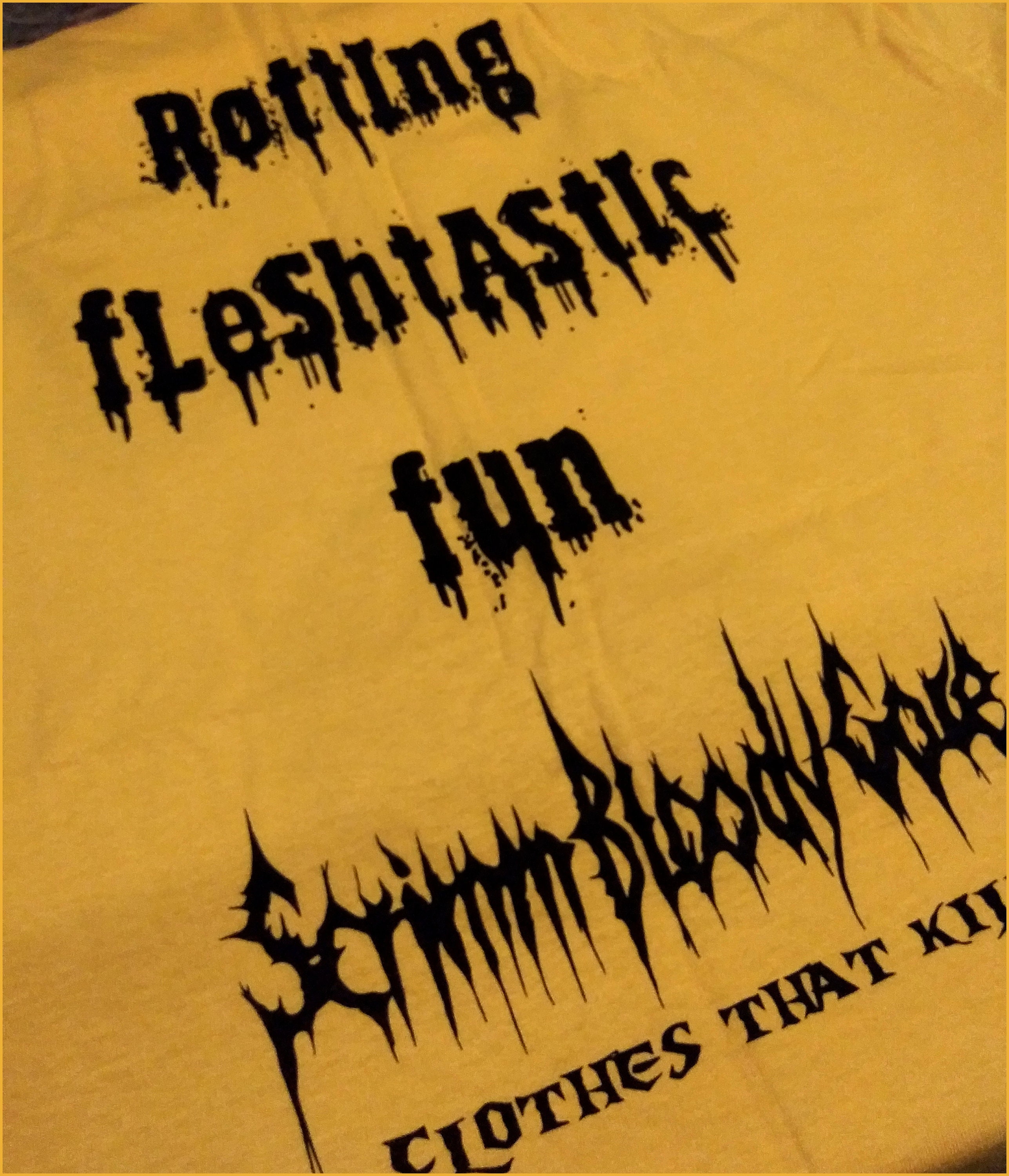 Rotting Fleshtastic Fun Official VHS Band Shirt canada Yellow - Etsy