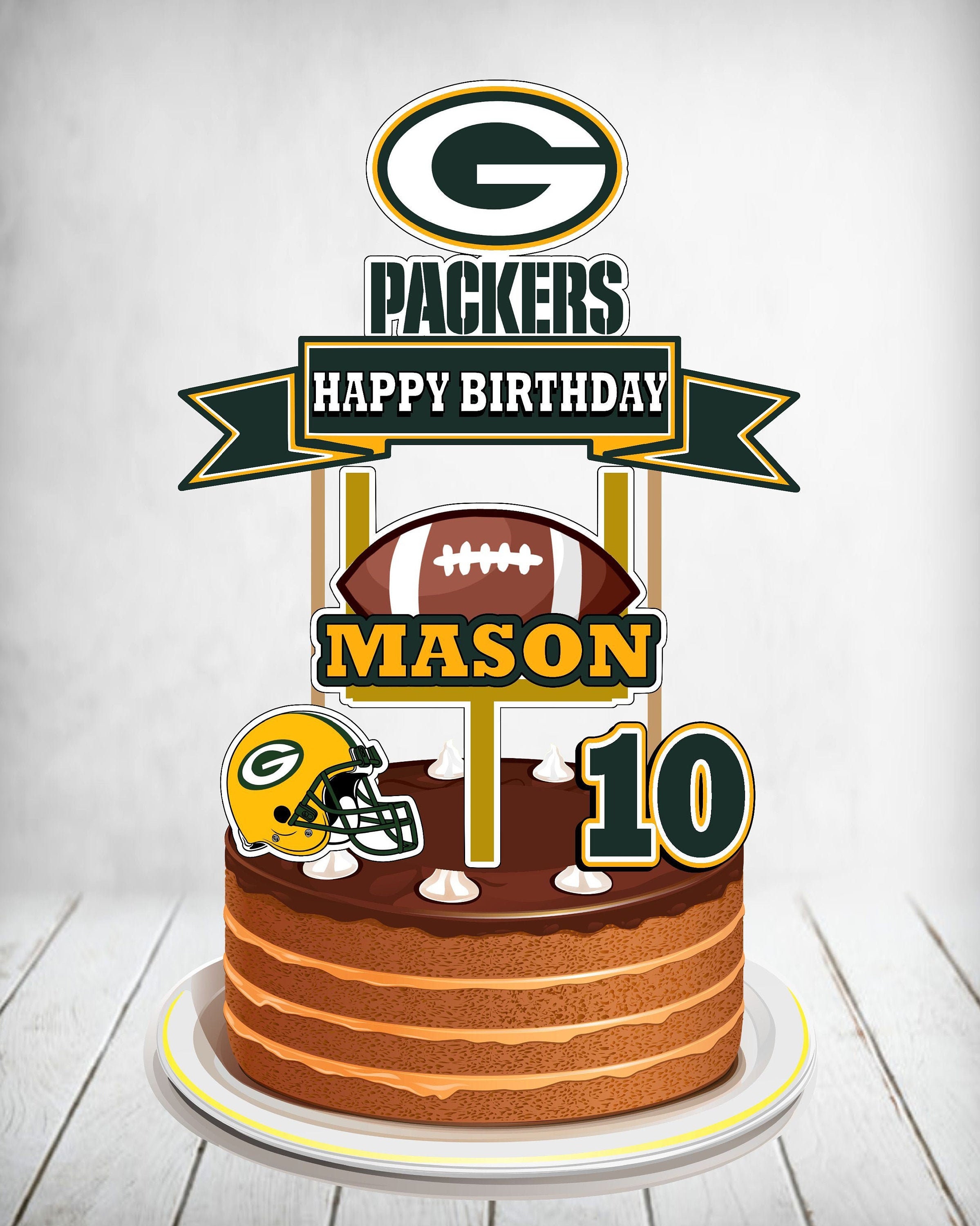 Green Bay Packers Green Bay Packers Cake Topper Green Bay | Etsy