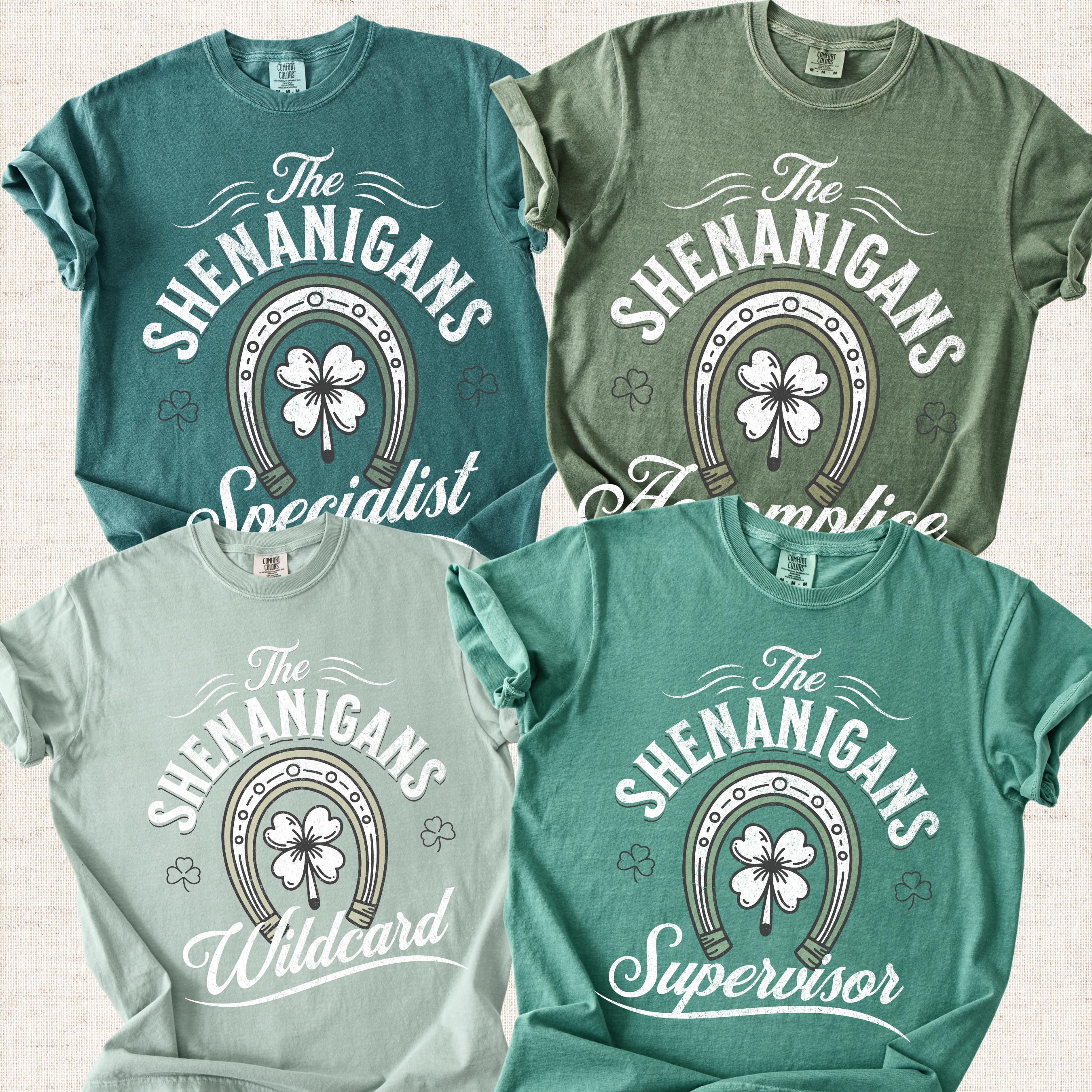 St Patricks Day Group Comfort Colors Shirts, Shenanigans Crew Funny ...