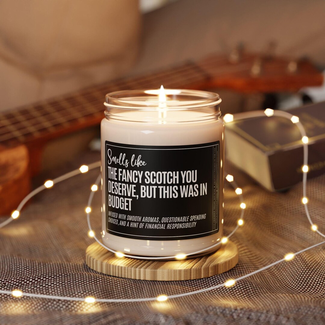 Scotch Lover Funny Candle Gift, Job Promotion Retirement Humor for ...