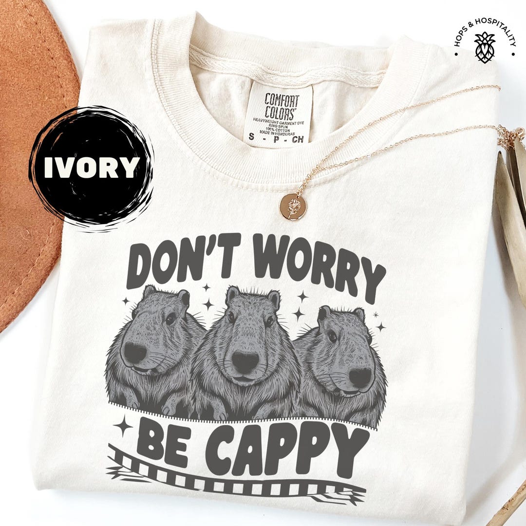 Don't Worry Be Cappy Retro Comfort Colors T-shirt, Cute and Funny ...