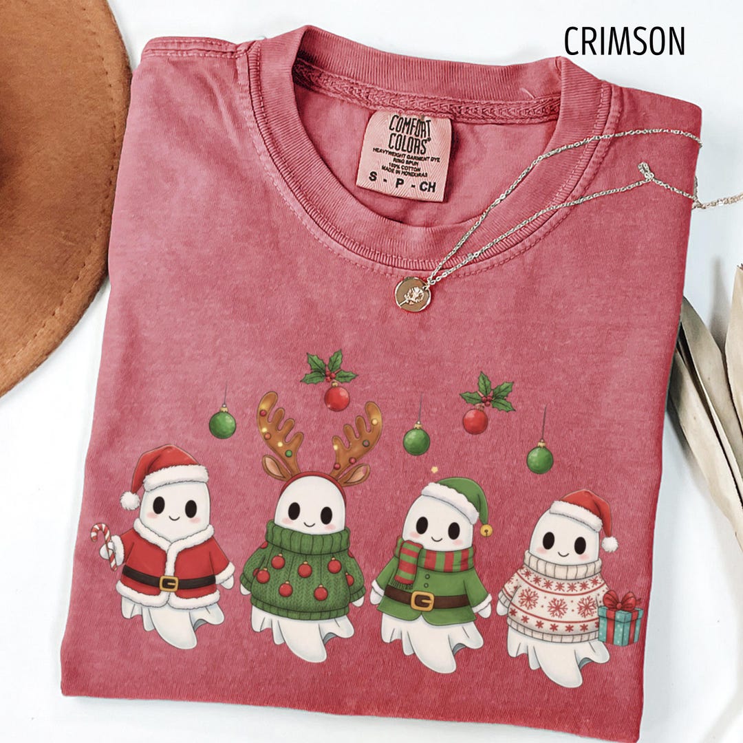 Christmas Spirits Ghost Comfort Colors Tshirt, Funny Spirited ...