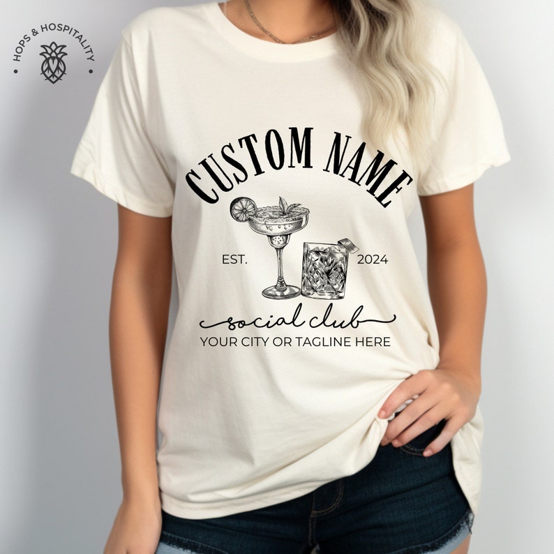 Personalized Name and Location Social Club Shirt, Customized Engagement ...
