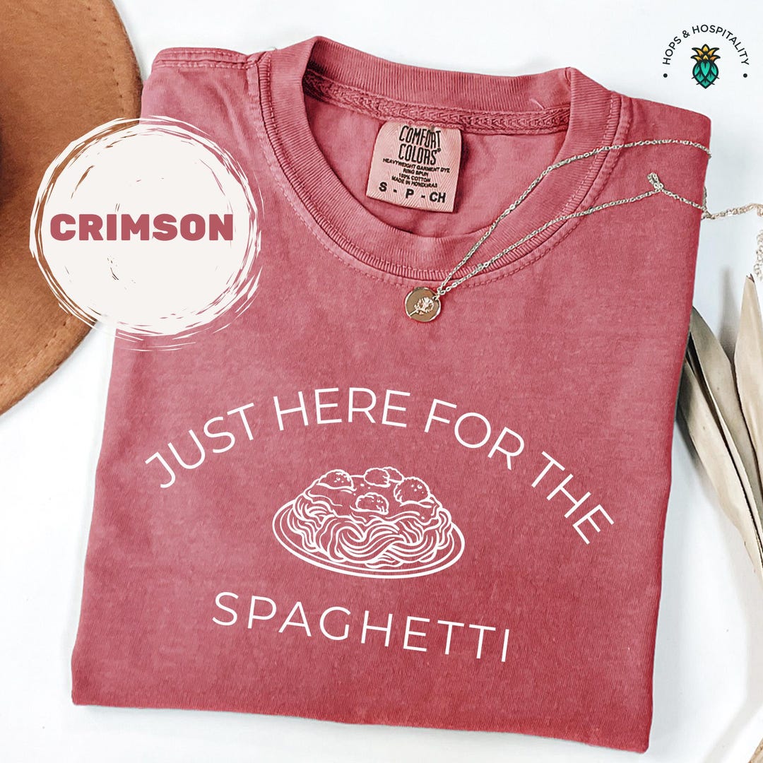Spaghetti Lover Pasta Comfort Colors Tshirt, Cute Foodie Gift, Funny ...