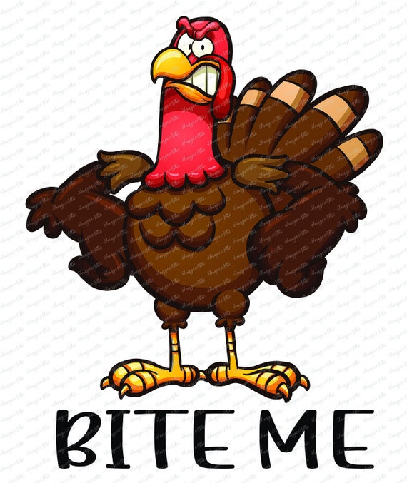 Angry Turkey Bite Me Waterslide Decal Clear Ready to - Etsy