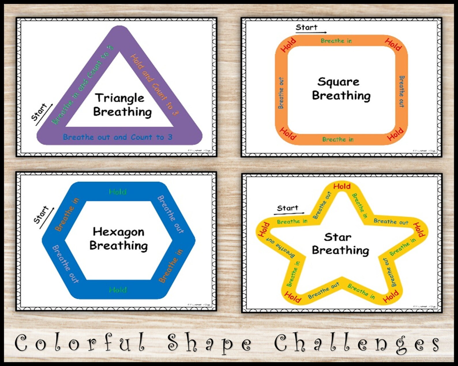 Mindfulness Breathing Exercises Activities for Kids | Etsy