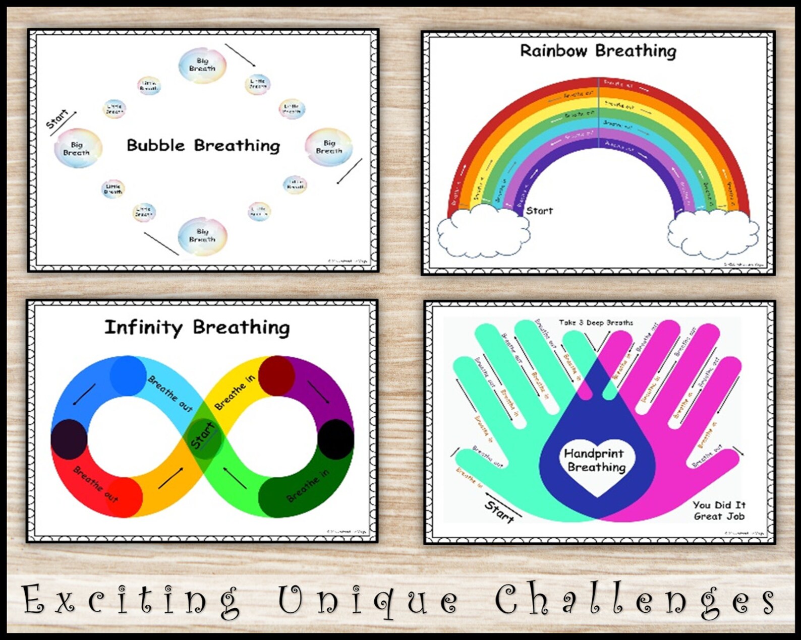 Mindfulness Breathing Exercises Activities for Kids | Etsy