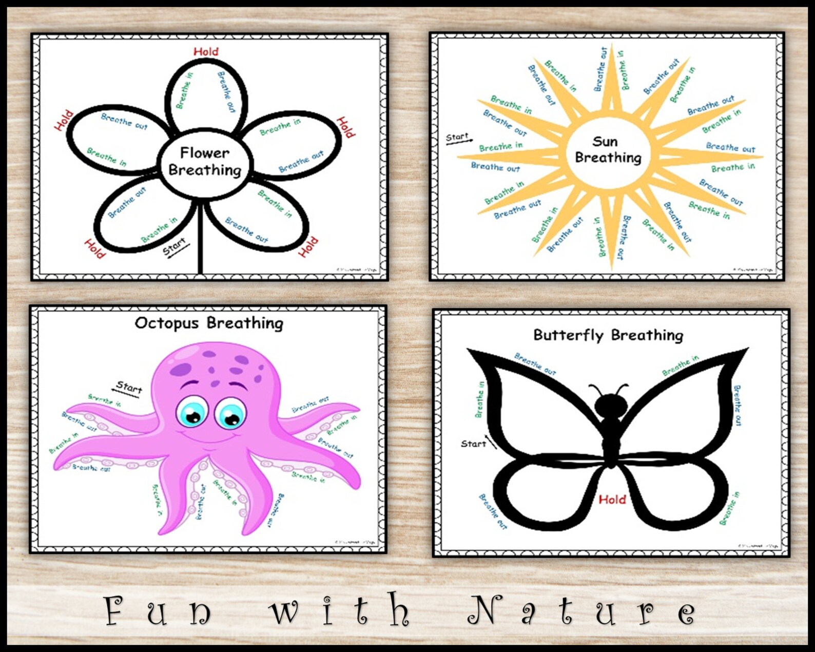 Mindfulness Breathing Exercises Activities for Kids | Etsy