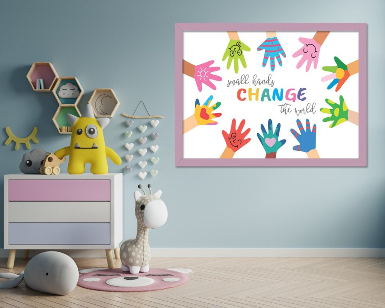 Small Hands Change the World Kids Positive Affirmations Wall - Etsy