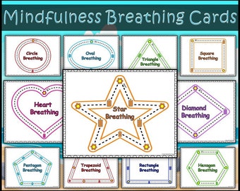Mindfulness Breathing Exercises Activities Set Great for | Etsy UK