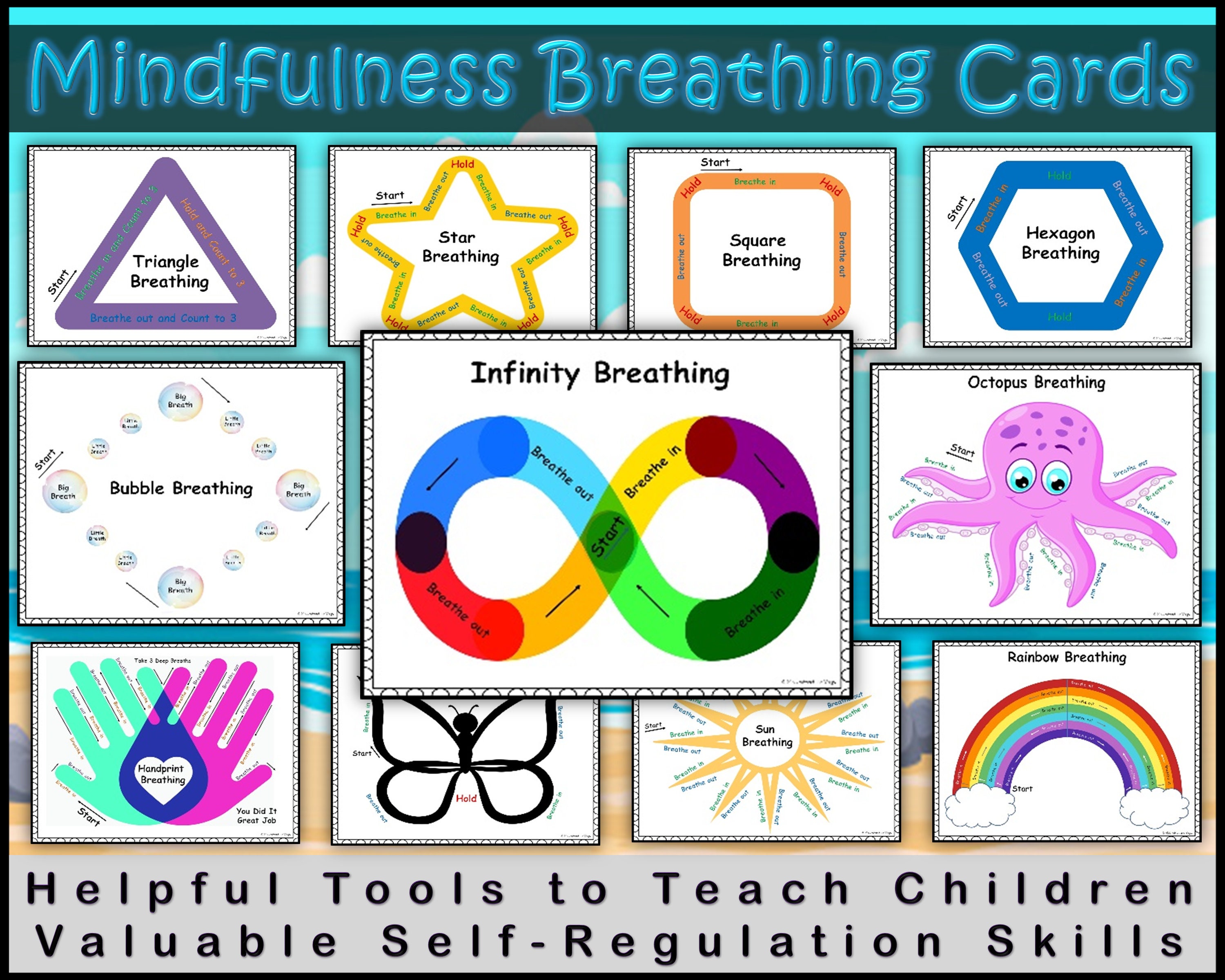 Mindfulness Breathing Exercises Activities for Kids | Etsy Australia