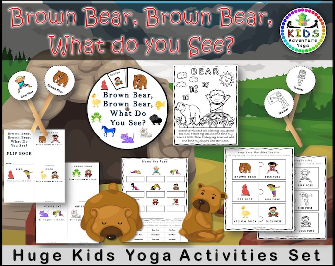 Brown Bear, Brown Bear What Do You See Yoga & Movement Pose Cards ...