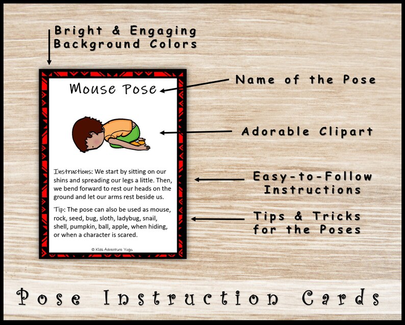 Kids Yoga Pose Cards, 60 Poses, Fitness Class (digital Download) - Etsy