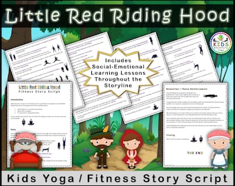 The Three Little Pigs Kids Yoga / Fitness Fairy Tale Story Script ...