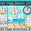 Ocean Kids Yoga Games and Activities Set, Coloring Pages, Spinner Game ...