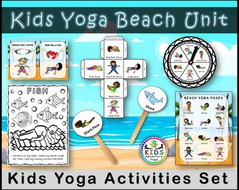 Ocean Kids Yoga Games and Activities Set INSTANT DOWNLOAD | Etsy