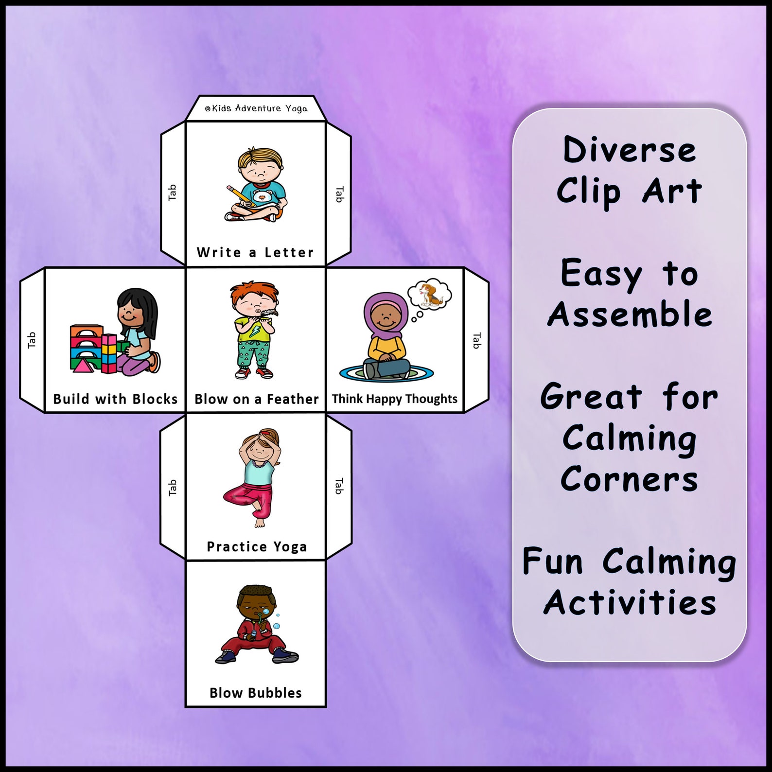 Calm Down Strategies Dice Game for Kids, Self-regulation Skills, Coping ...