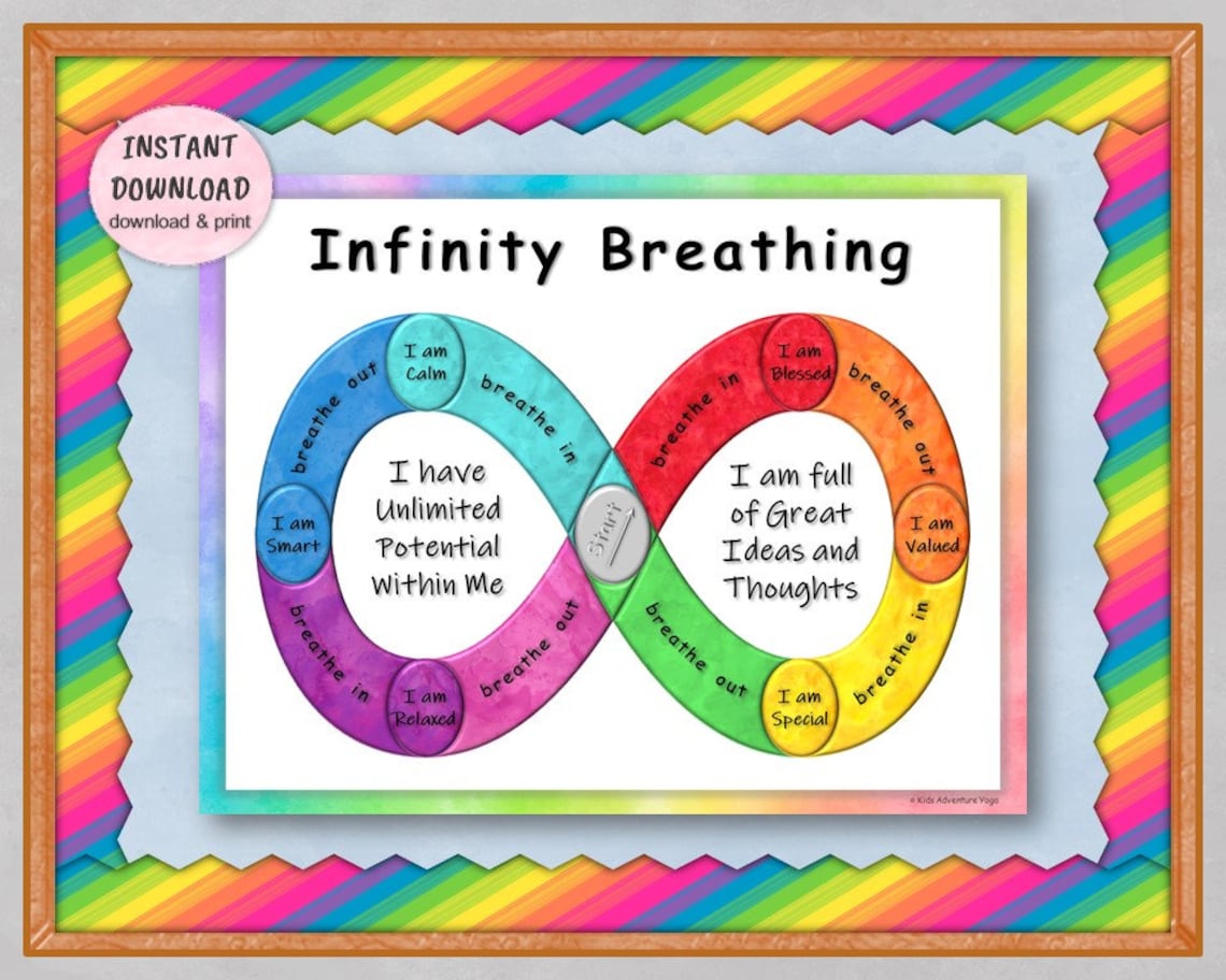 Positive Affirmations Kids Mindfulness Breathing Exercises Activity ...