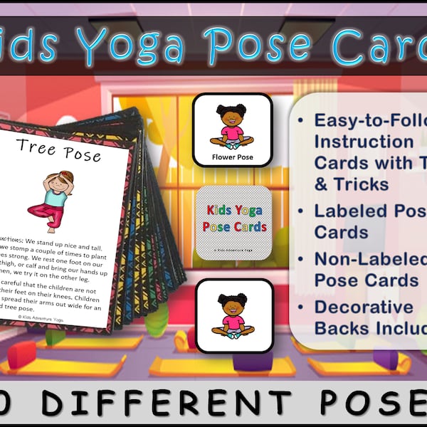 Yoga Cards for Kids - Etsy