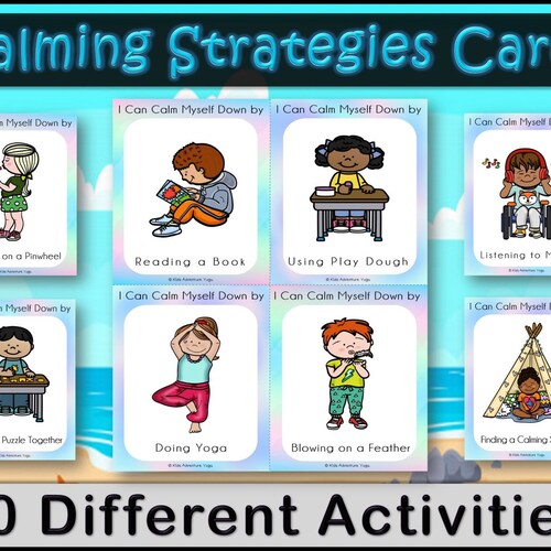 Kids Calm Down Coping Skills Cards Grounding Technique - Etsy