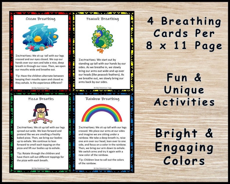Mindfulness Breathing Exercises Activities Bundle for Kids | Etsy