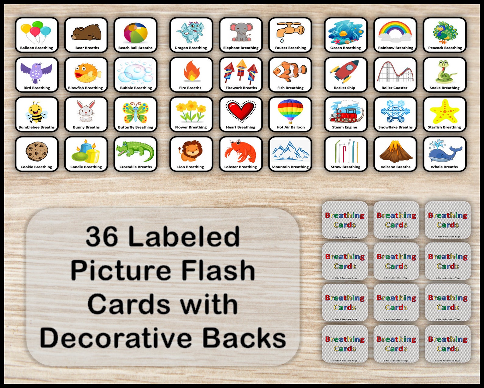 Mindfulness and Calming Breathing Exercises Activity Cards Set, Calming ...