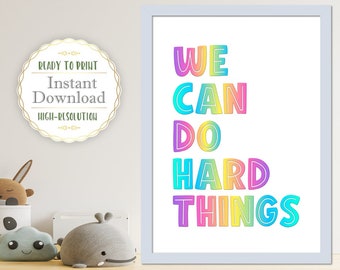 I Can Do Hard Things Motivational Art Classroom Decor - Etsy