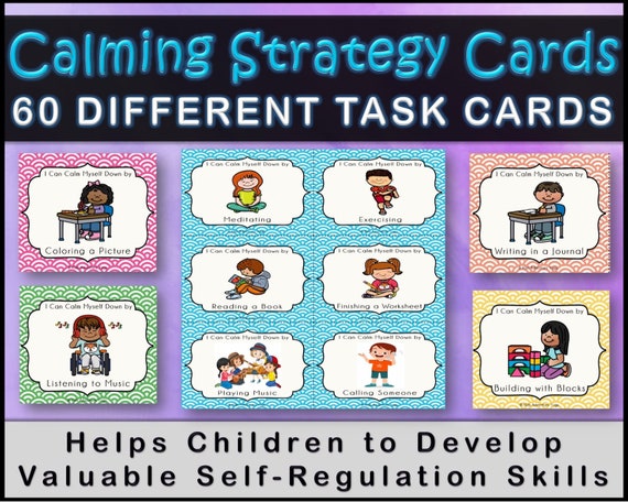 Calm Down Strategies Cards for Kids Self-regulation Skills | Etsy