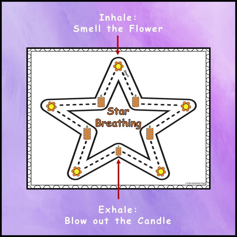 Mindfulness Breathing Exercises Activities for Kids, Colorful Shapes ...