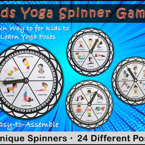Kids Yoga Spinner Games 24 Different Poses Fitness Game - Etsy