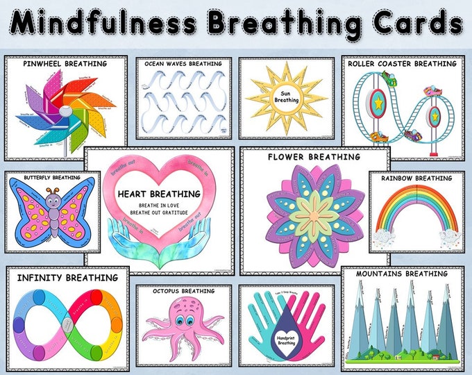 Positive Affirmations Kids Mindfulness Breathing Exercises Activity ...