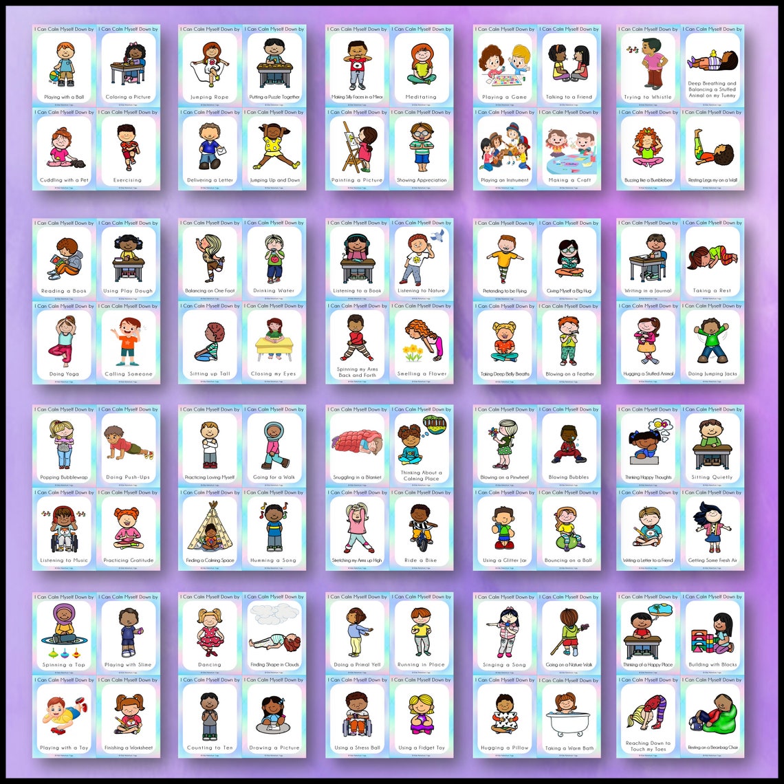 Calm Down Strategies Cards for Kids, Self-regulation, Coping Skills ...