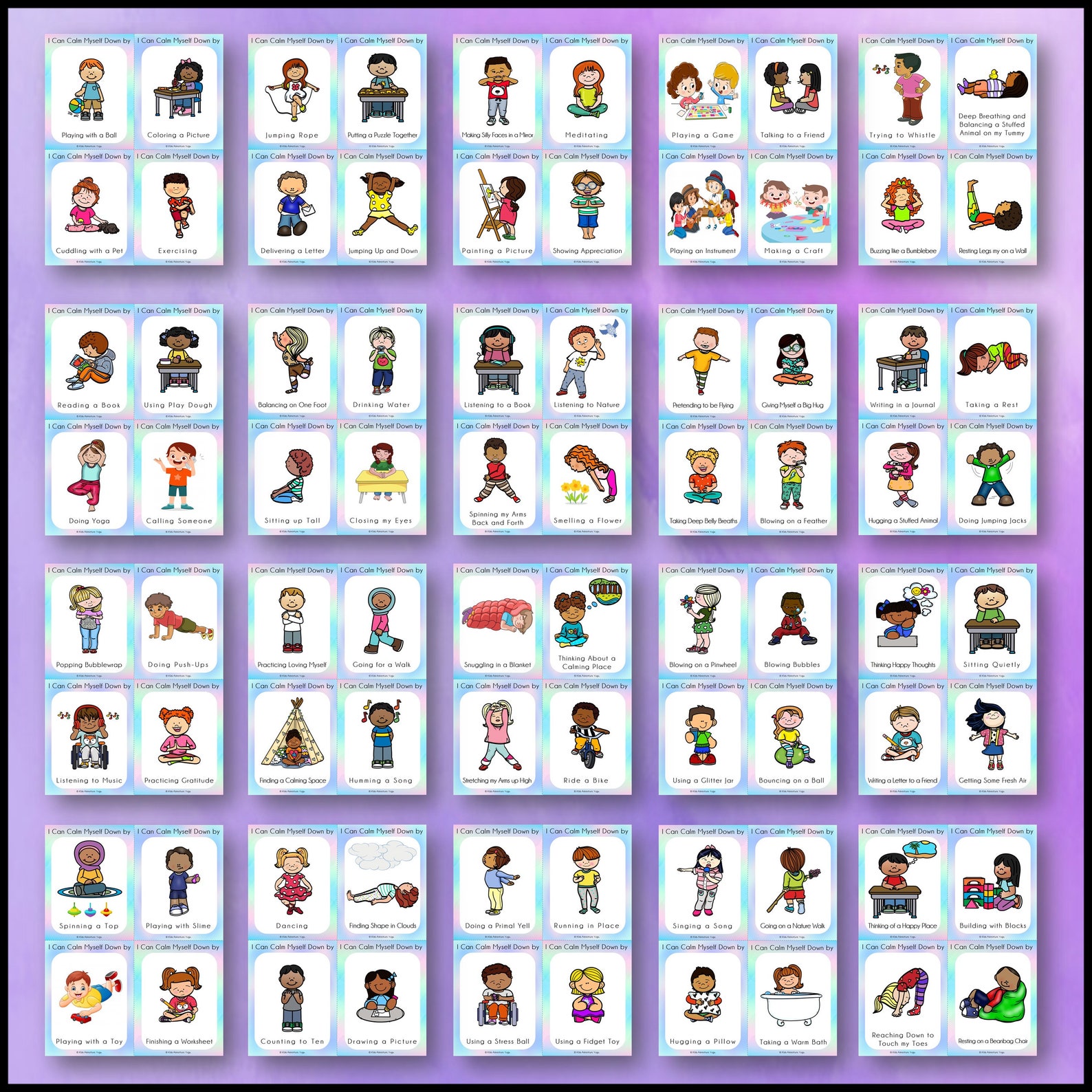 Calm Down Strategies Cards for Kids, Self-regulation, Coping Skills ...