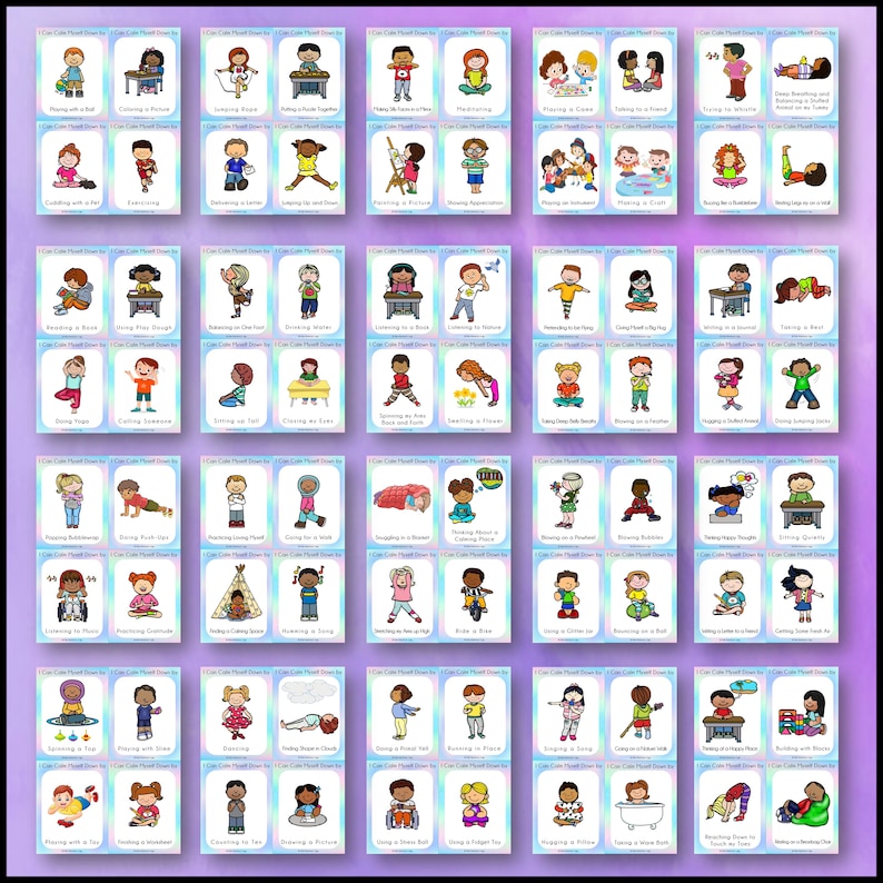 Calm Down Strategies Cards for Kids, Self-regulation, Coping Skills ...