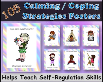 Calm Down Strategies Cards for Kids, Self-regulation, Coping Skills ...
