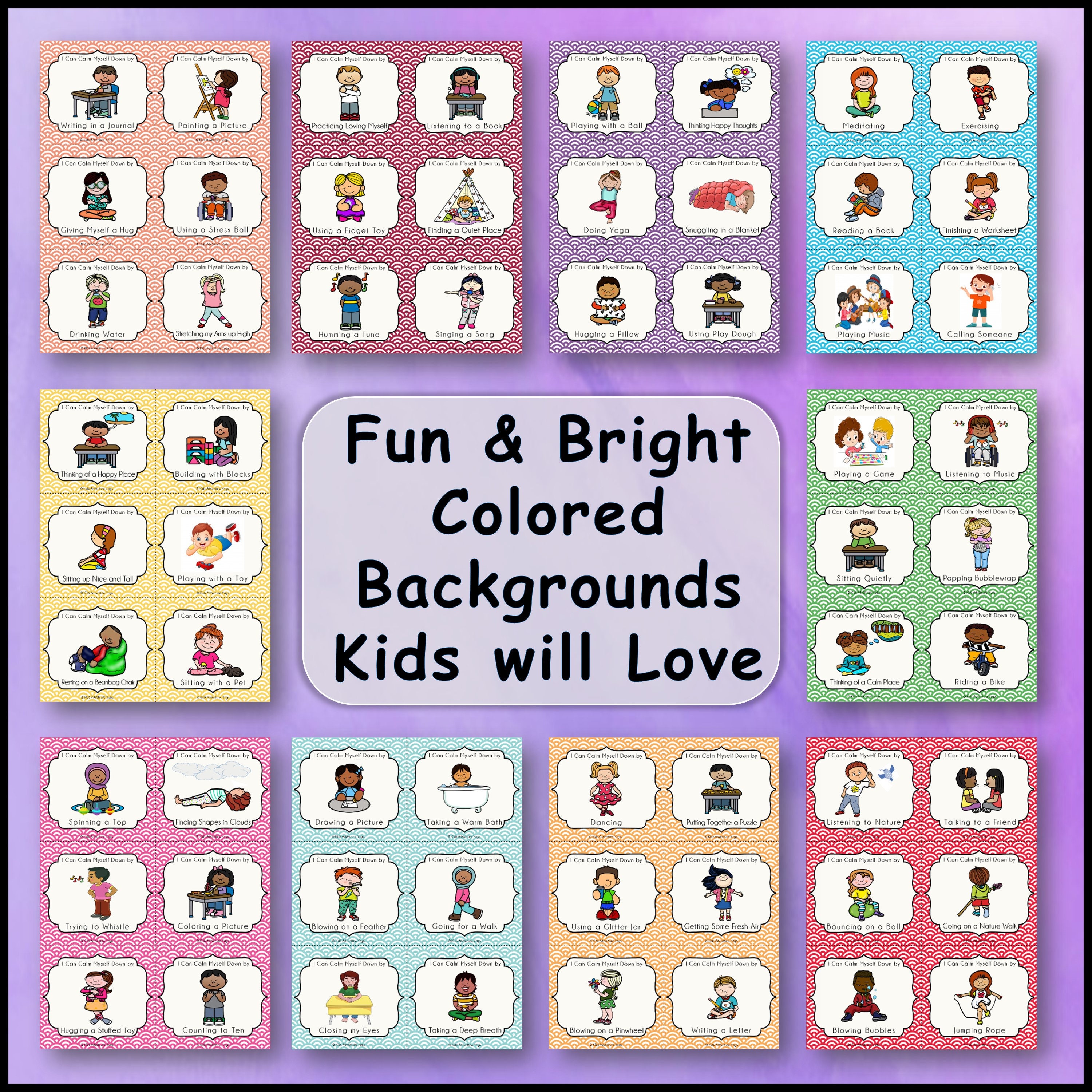 Calm Down Strategies Cards for Kids, Self-regulation, Coping Skills ...