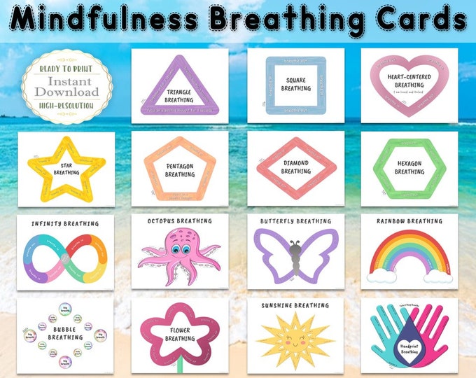 Positive Affirmations Kids Mindfulness Breathing Exercises Activity ...